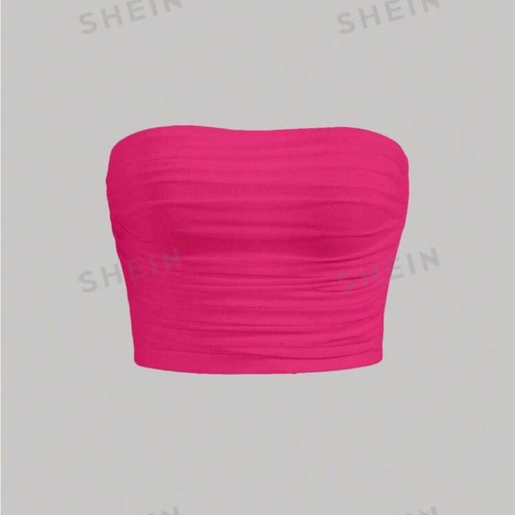 SHEIN | Tops | Hot Pink Tube Top | Poshmark